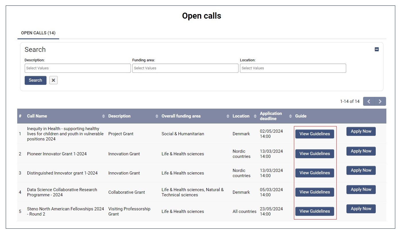 Open Competition applications – NORMA Help Center